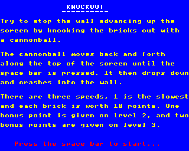 Knockout (1984) - MobyGames