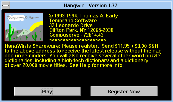 HangWin (1994) - MobyGames