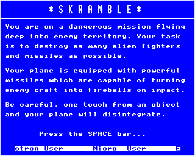 Skramble (1985) - MobyGames