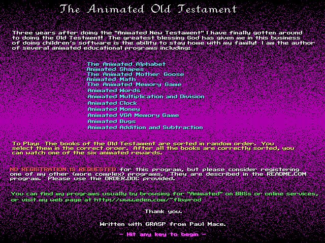 The Animated Old Testament (1995) - MobyGames