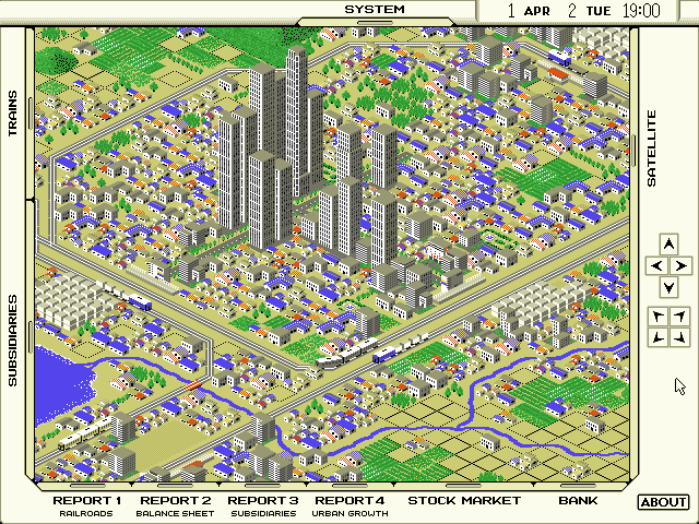 Screenshot of A-Train (DOS, 1990) - MobyGames