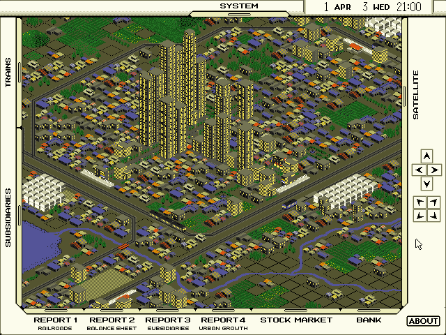 Screenshot of A-Train (DOS, 1990) - MobyGames