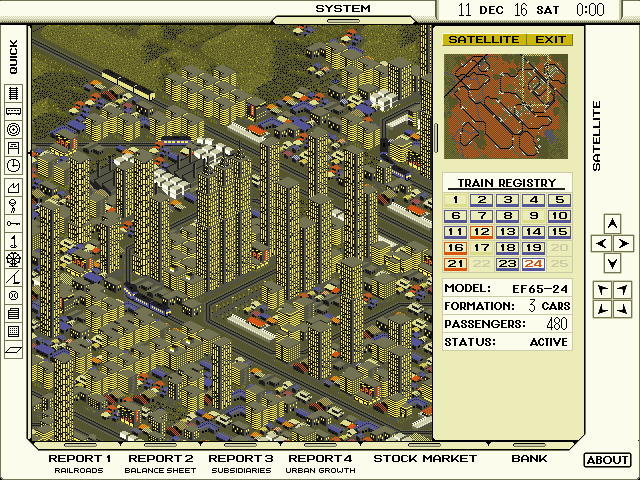 Screenshot of A-Train (DOS, 1990) - MobyGames