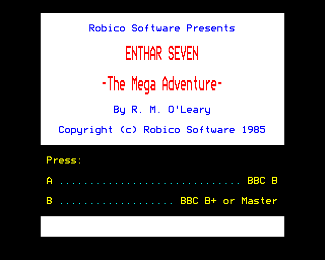 Enthar Seven (1985) - MobyGames