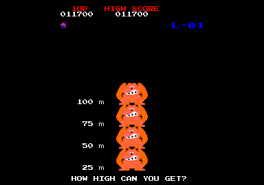 Screenshot of Donkey Kong (Amstrad CPC, 1981) - MobyGames
