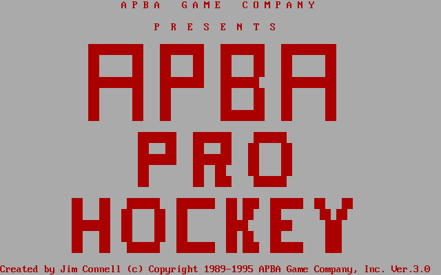 APBA Pro Hockey Game (1989) - MobyGames