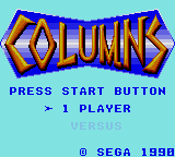 Screenshot of Columns (Game Gear, 1990) - MobyGames