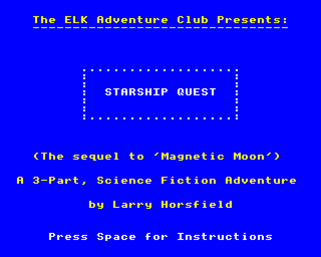 Starship Quest (1987) - MobyGames
