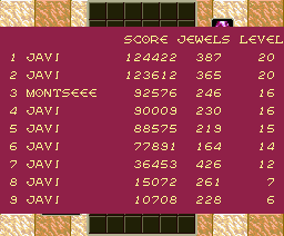 Screenshot of Columns (MSX, 1990) - MobyGames
