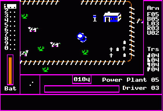 Screenshot of AutoDuel (Apple II, 1986) - MobyGames