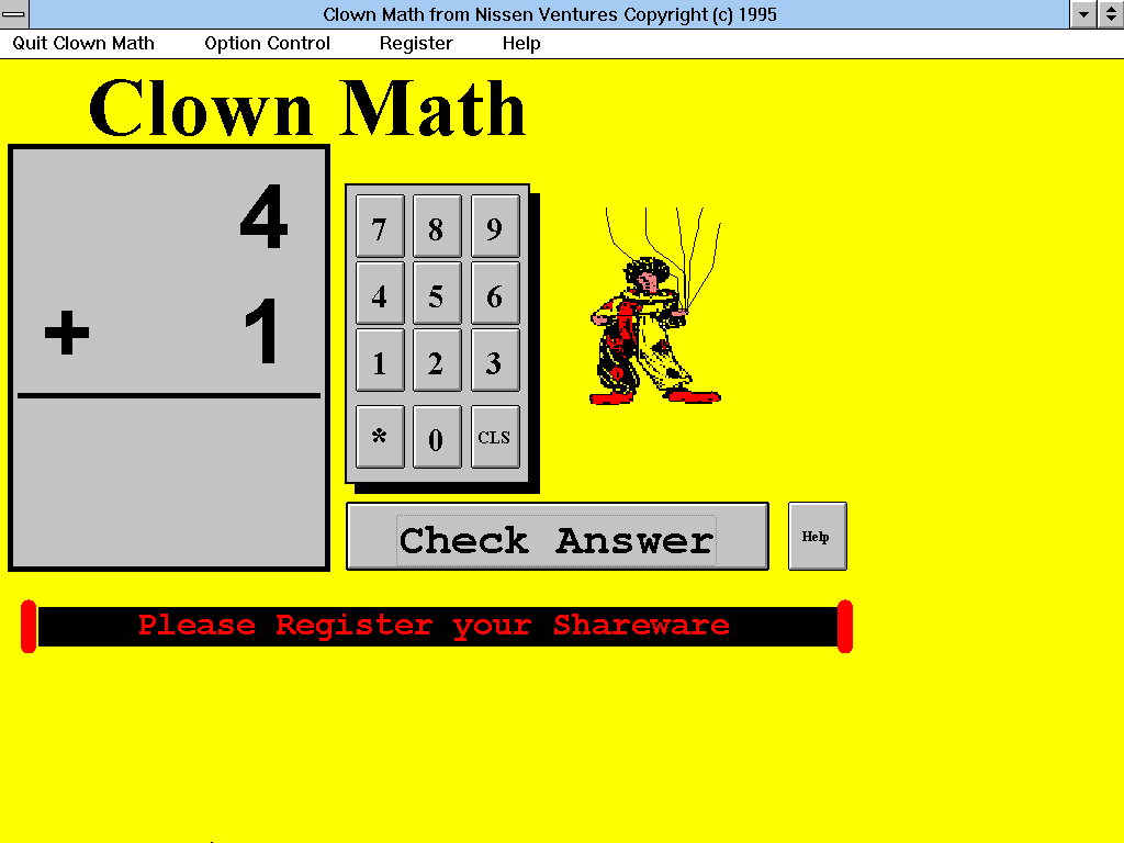 Clown Math (1995) - MobyGames