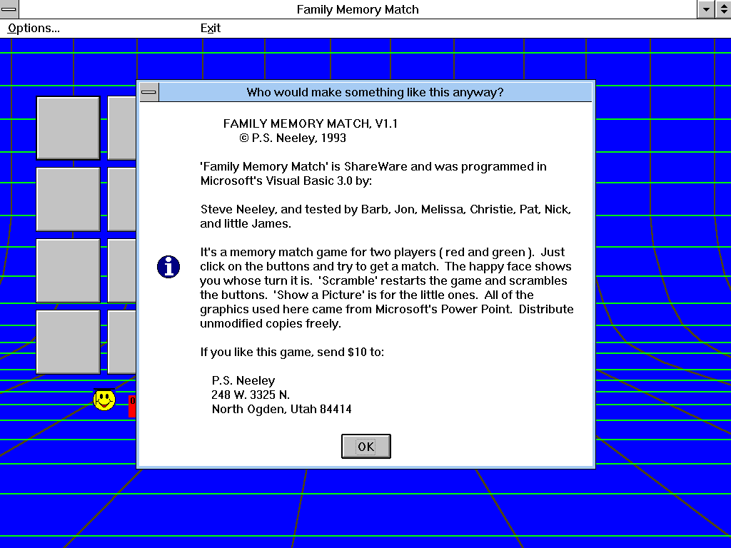 Family Memory Match (1993) - MobyGames