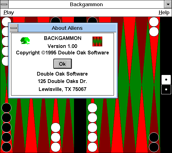 Backgammon (1995) - MobyGames