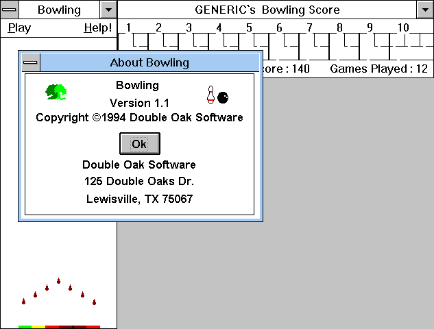 Bowling Attributes, Tech Specs, Ratings - MobyGames
