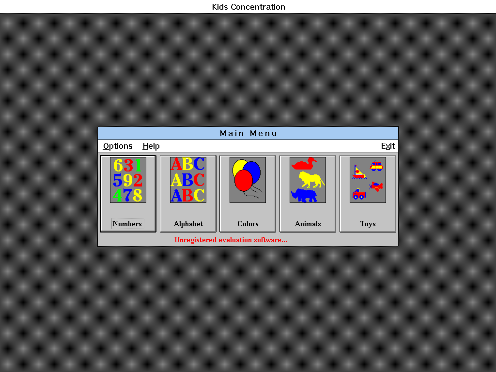 Kids' Concentration (1995) - MobyGames