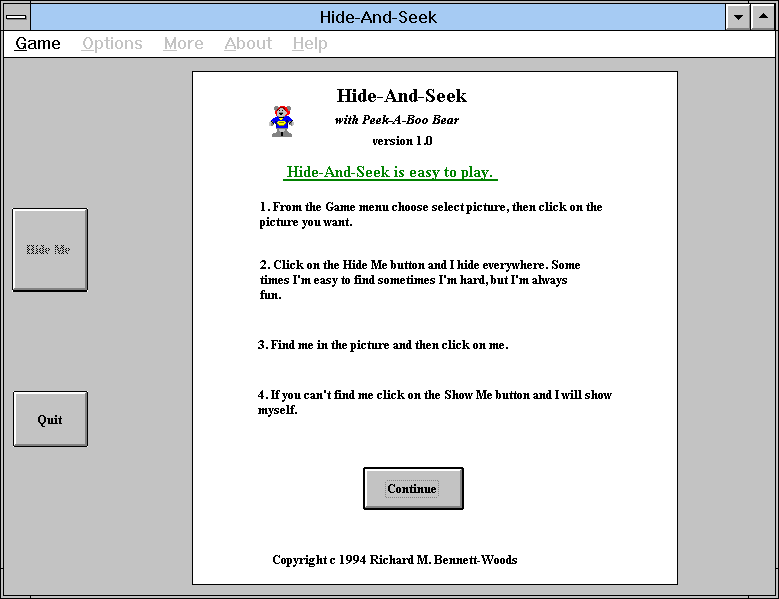 Hide-And-Seek (1994) - MobyGames