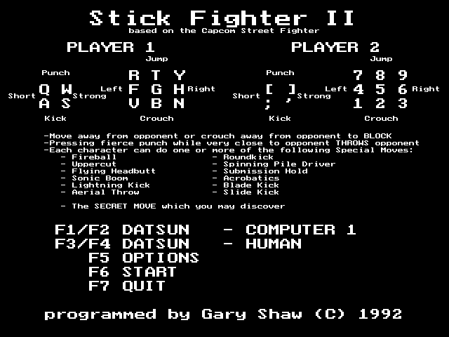 Stick Fighter II (1992) - MobyGames