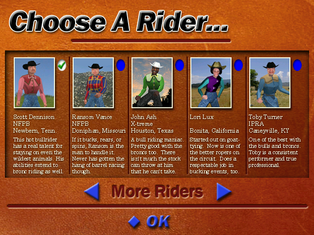 Screenshot of Extreme Rodeo (Windows, 1999) - MobyGames