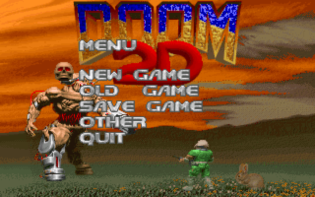 Screenshot of Doom 2D (DOS, 1996) - MobyGames