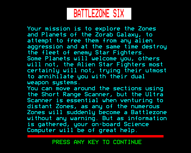 Battlezone Six (1986) - MobyGames