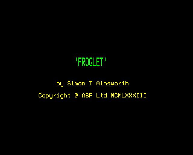 Froglet (1983) - MobyGames