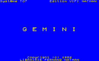 Gemini (1982) - MobyGames