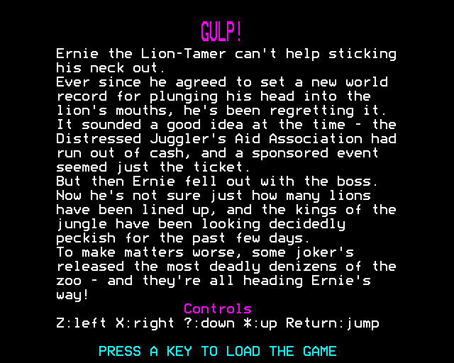 Gulp! (1983) - MobyGames