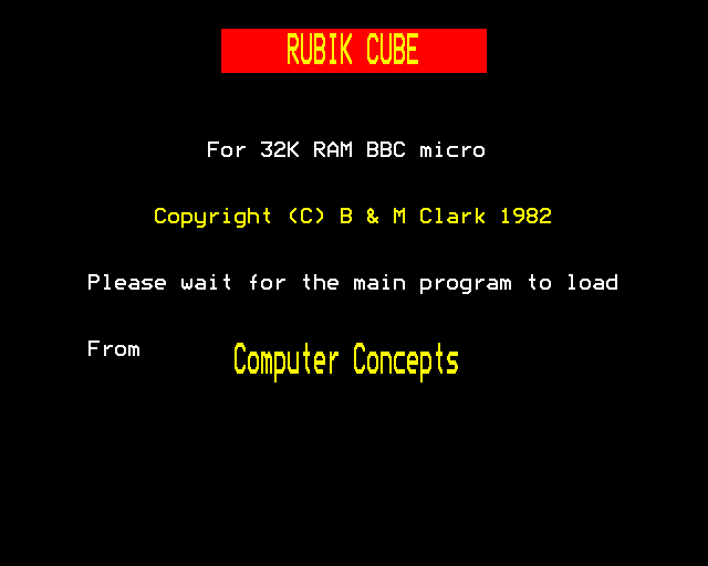 Rubik's Cube (1982) - MobyGames