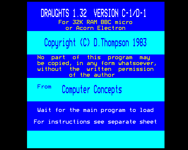 Draughts (1982) - MobyGames