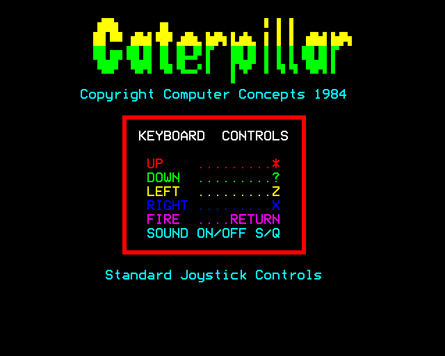Caterpillar (1984) - MobyGames