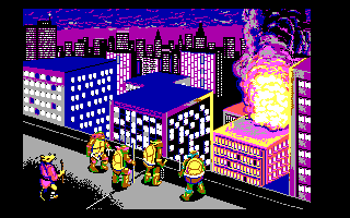 Screenshot of Teenage Mutant Ninja Turtles (DOS, 1989) - MobyGames