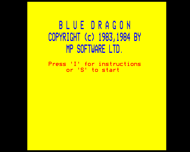 Blue Dragon (1983) - MobyGames