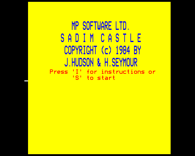 Sadim's Castle (1984) - MobyGames