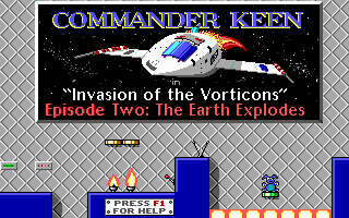 Screenshot of Commander Keen 2: The Earth Explodes (DOS, 1990) - MobyGames