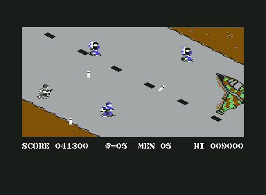 Screenshot of Commando (Commodore 64, 1985) - MobyGames