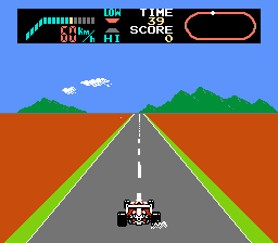 Screenshot of F1 Race (NES, 1984) - MobyGames