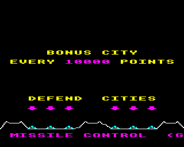 Missile Control (1982) - MobyGames