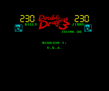 Screenshot of Double Dragon 3: The Rosetta Stone (ZX Spectrum, 1990) - MobyGames