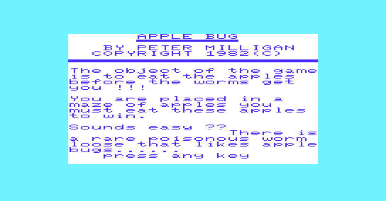 Apple Bug (1982) - MobyGames