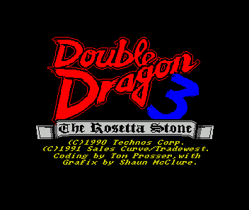 Screenshot of Double Dragon 3: The Rosetta Stone (ZX Spectrum, 1990) - MobyGames