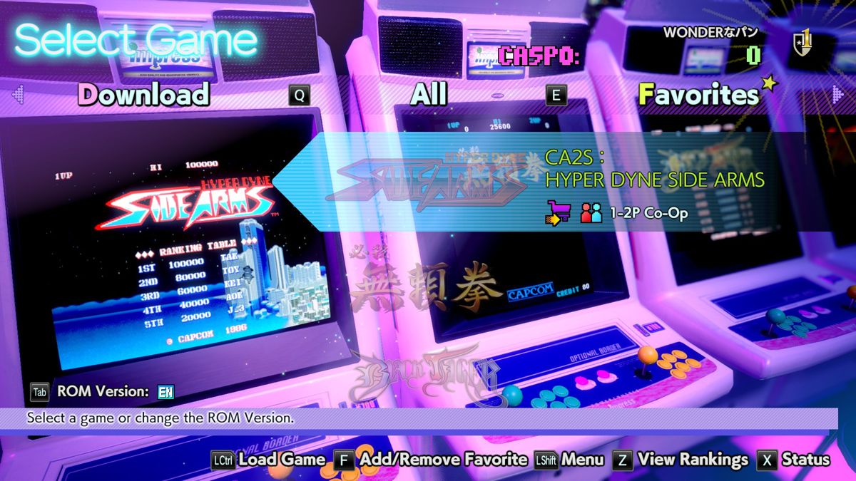 Screenshot of Capcom Arcade 2nd Stadium (Windows, 2022) - MobyGames