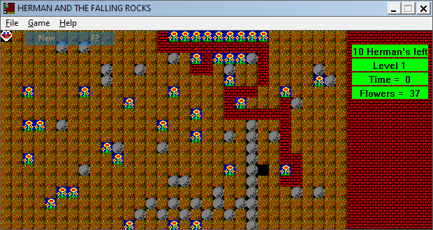 Screenshot of Herman and the Falling Rocks (Windows 3.x, 1992) - MobyGames