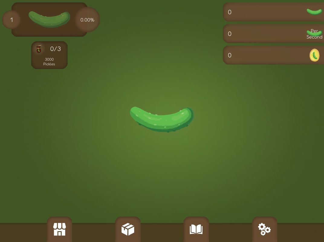 Screenshot of Pickle Clicker (Windows, 2022) - MobyGames