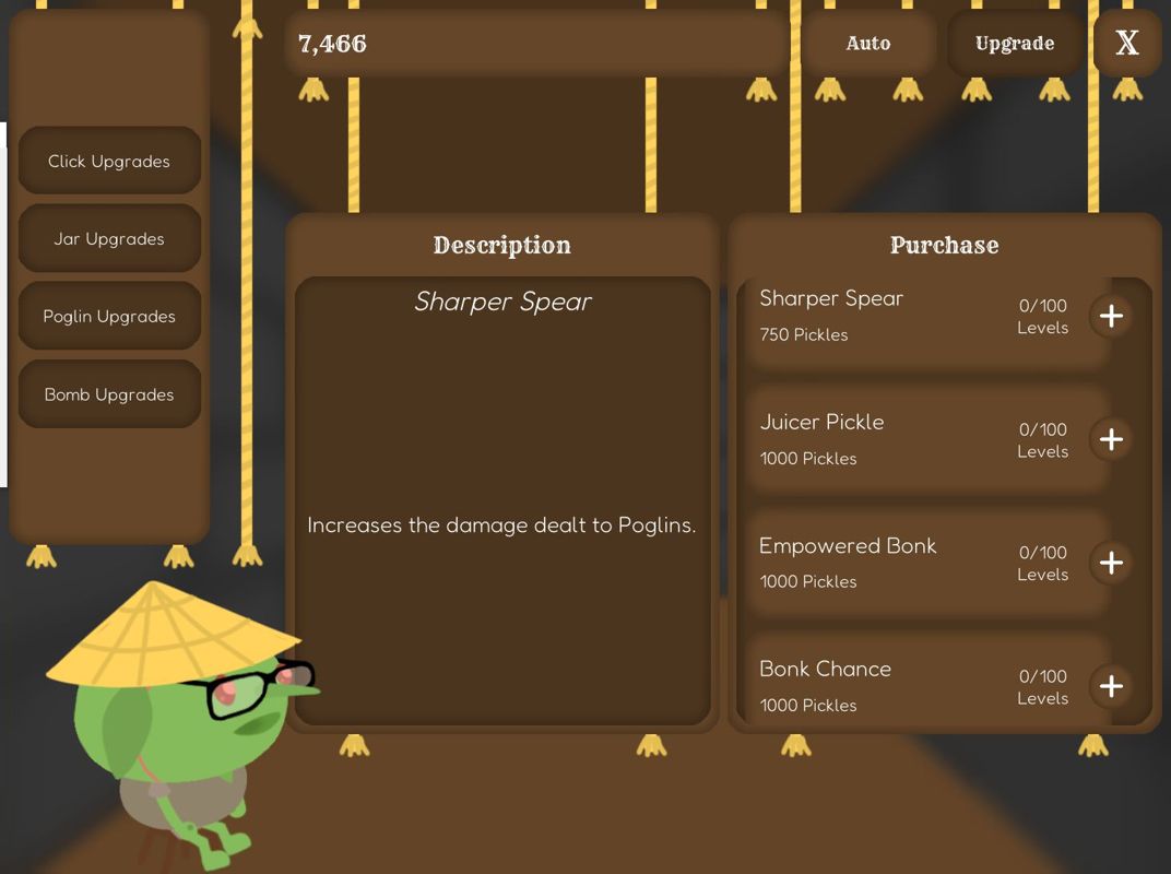 Screenshot of Pickle Clicker (Windows, 2022) - MobyGames