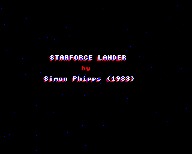 Starforce Lander (1983) - MobyGames