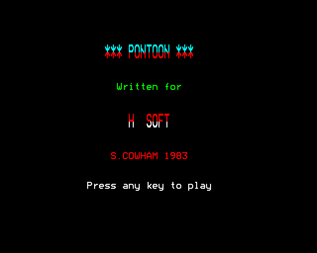 Pontoon (1983) - MobyGames