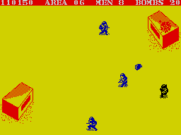 Screenshot of Commando (ZX Spectrum, 1985) - MobyGames