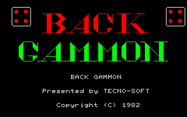 Back Gammon 1982 Mobygames