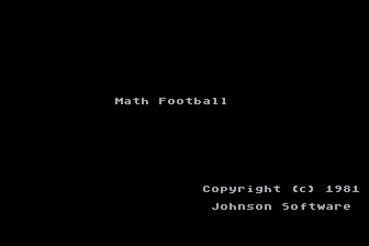 Math Football (1981) - MobyGames