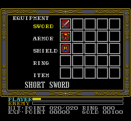 Screenshot of Ys III: Wanderers from Ys (SNES, 1989) - MobyGames